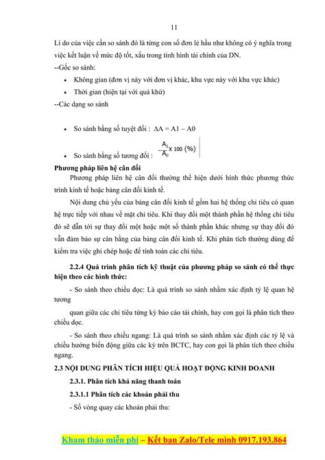 Kh A Lu N Ph N T Ch K T Qu Ho T Ng Kinh Doanh C A Doanh Nghi P T