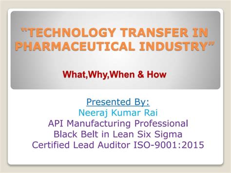 Documentation Of Technology Transfer Pptx