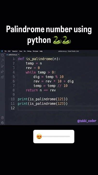 Python Palindrome Trick That Reads Same Forwards And Backwards 🤯🔥 Coding