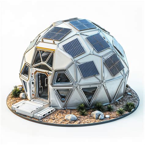 Futuristic Geodesic Space Colony Habitat Module Model Turbosquid 2354979