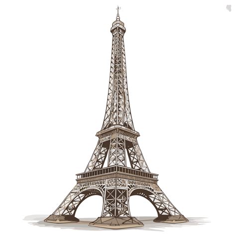Eiffel Tower Vector Sticker Clipart Eiffel Tower 3d Model 3d Model For