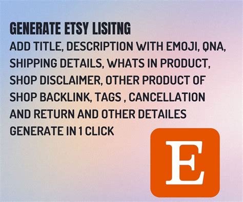 Chat Gpt Listing Generator Chat Gpt Title Description Tags Writer