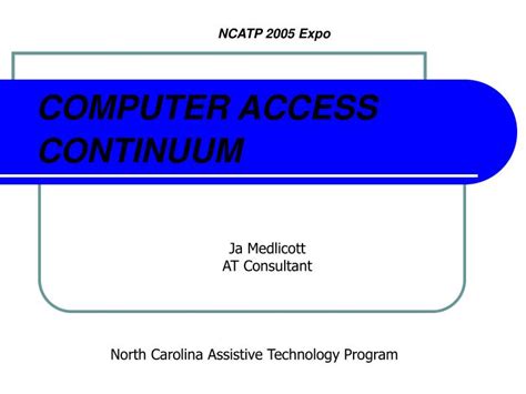 Ppt Computer Access Continuum Powerpoint Presentation Free Download Id884762