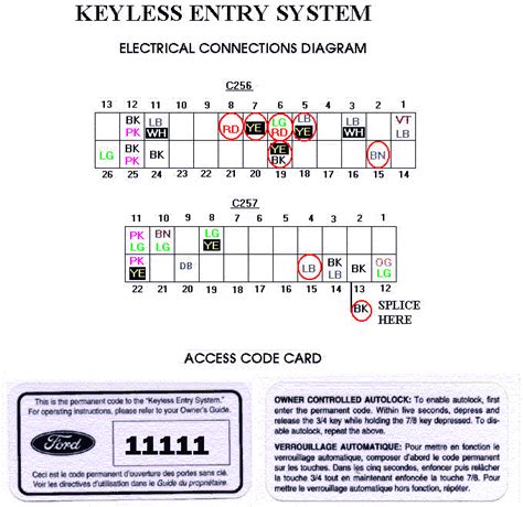 Ford Escape Keyless Entry Factory Code