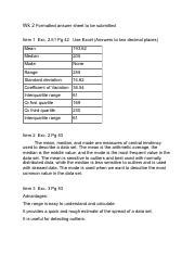 BIOSTAT WEEK 3 HOMEWORK Pdf Item 1 Exc 2 51 Pg 42 Use Excel Answers To Two Decimal Places