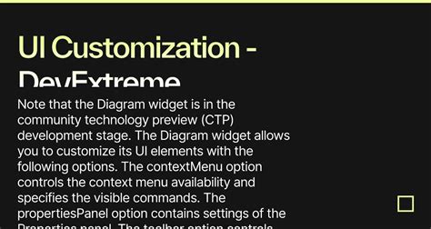UI Customization DevExtreme Diagram Codesandbox