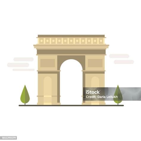 파리의 만화 상징 인기 있는 관광 건축물 프랑스 파리 개선문 개선문에 대한 스톡 벡터 아트 및 기타 이미지 개선문 건물 외관 건축 Istock