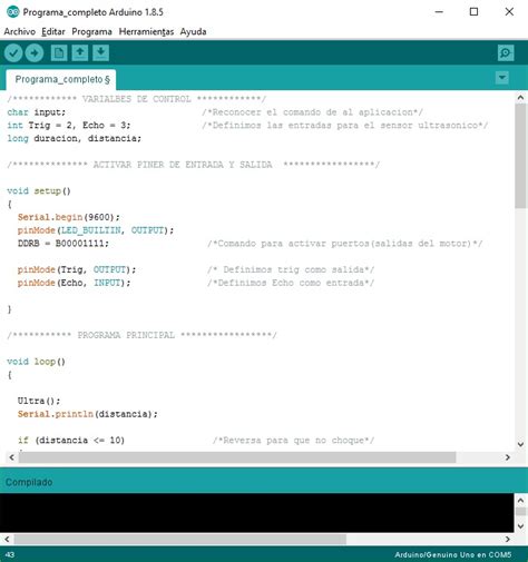 Programacion En Arduino Proyecto De Robotica Carro Evasor De Obstáculos Controlado Por Bluetooth
