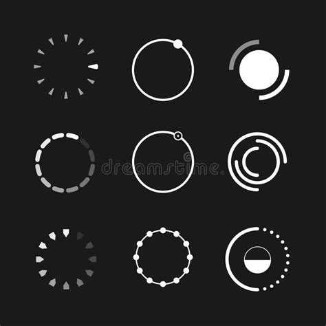 Web Progress Loader Interface Round Bar Load Sign Upload Symbol Digital