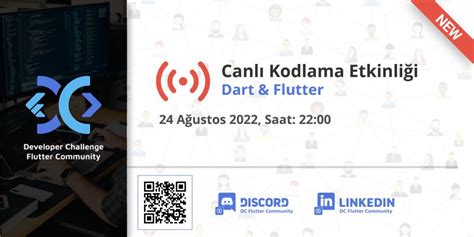 Dc Flutter Community Linkedin‘de Flutter Dart Discord Livecoding