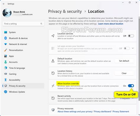 Enable Or Disable Allow Location Override In Windows 11 Windows 11 Forum