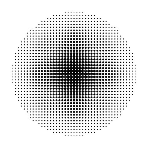 Circle Halftone Geometric Shapes Dot Abstract Background Minimal Round Backdrop Stock Vector