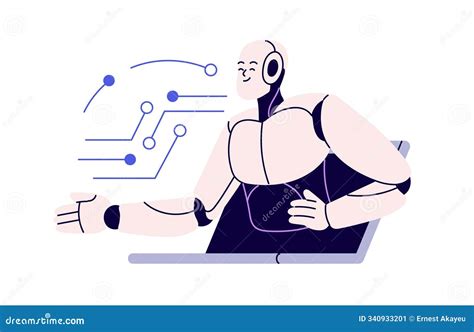 Robot Ai Technology Concept Digital Assistant Artificial Intelligence Stock Illustration