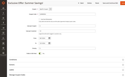 Central Admin Panel Magento Open Source