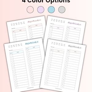 Daily Step Tracker Record Step Log Monthly Step Tracker Printable