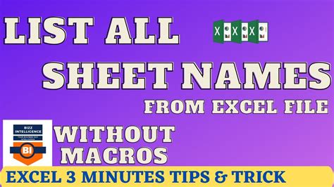 How To Get All Sheet Names In Excel Using Formula Free Printable