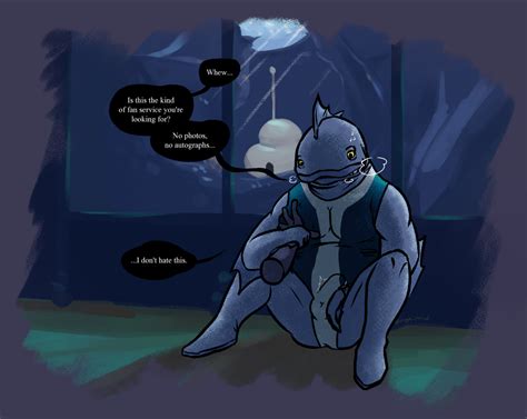 Rule 34 Anthro Aquarus Invicible Arm Fins Blue Body Breast Grab