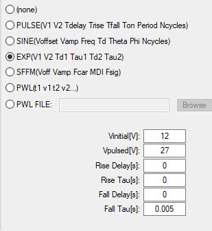 LTSpice How To Setup Sinusoidal Or Exponential Voltage Source
