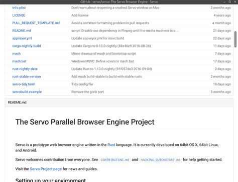 this week in servo 78 servo the embeddable independent memory safe modular parallel web