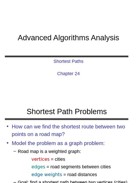 Lecture4 And 5 Shortest Path Bellman Ford And Dijkstra Pdf