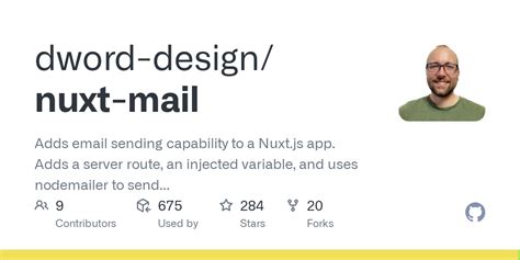 Github Dword Designnuxt Mail Adds Email Sending Capability To A Nuxtjs App Adds A Server