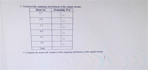Construct The Sampling Distribution Of The Sample Chegg