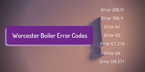 Worcester Boiler Error Codes Worcester Bosch Boiler Fault Fixes