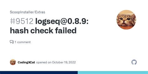 Logseq089 Hash Check Failed · Issue 9512 · Scoopinstallerextras · Github