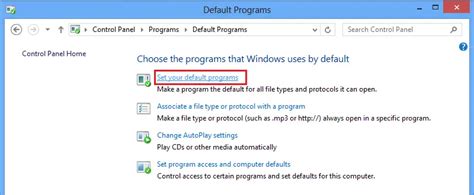 How To Set Or Change Default Programs In Windows