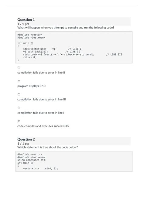 Cpp Advanced Programming In C Cisco Chapter 1 Assessment Cpp