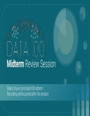 Data 100 Midterm Review Pandas EDA Visualization And More Course Hero