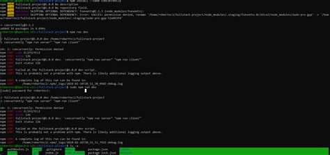 Sh 1 Concurrently Permission Denied · Issue 15 · Stephengriderfullstackreactcode · Github