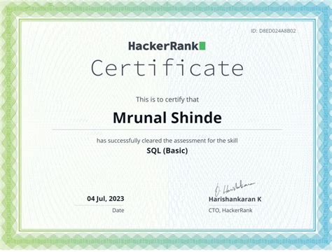 Mrunal Shinde On Linkedin Happy Connections Sql Hackerrank