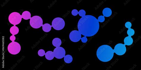 Vetor De Meta Balls Collection Connected Morph Dots Liquid Blobs Fluid Set Rounded Design