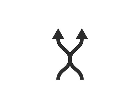 Arrow Two Way Direction Icon Illustration Flat Design 47524243