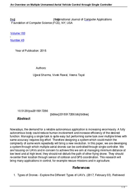 Pdf An Overview On Multiple Unmanned Aerial Vehicle Control Through Single Controller