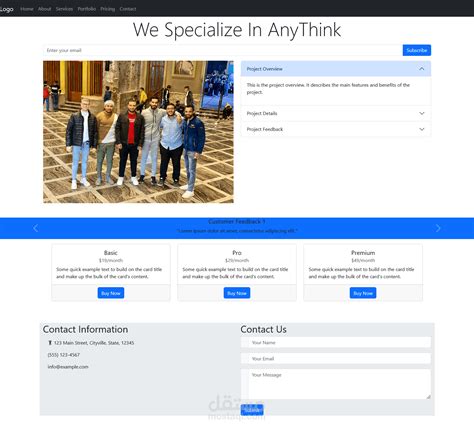 Design Page Responsive Using Bootstrap مستقل