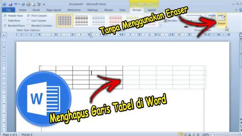 Tidak Perlu Bingung Ini Cara Menghapus Garis Tabel Di Word