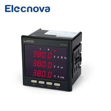 Panel Mounted Led Ammeter Voltmeter Rs485 Communication Three Phase Multifunction Power Meter