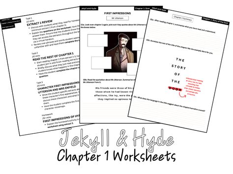 Jekyll And Hyde Chapter 1 Worksheets Teaching Resources