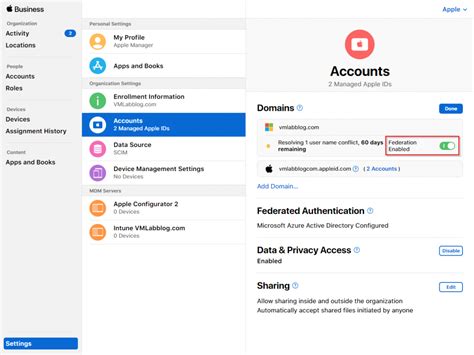 Federated Authentication With Apple Business Manager