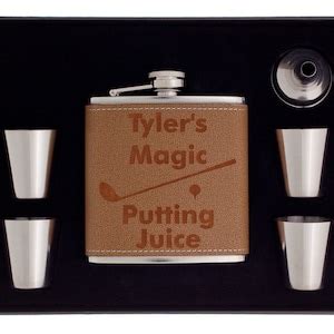 Personalized Golf Player Flask Customized Golf Gift For Husband