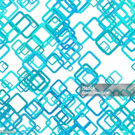 원활한 평방 배경 패턴그림자 효과와 청록색 톤에서 대각선 사각에서 벡터 일러스트 레이 션 0명에 대한 스톡 벡터 아트 및 기타 이미지 0명 3차원 형태 개념 Istock