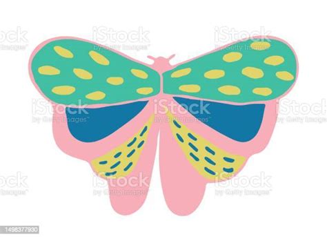 나비 낙서 벡터입니다 밝은 곤충 트렌디한 스타일의 나비 실루엣 스티커 문신 엽서 벡터 그림 0명에 대한 스톡 벡터 아트 및 기타 이미지 Istock