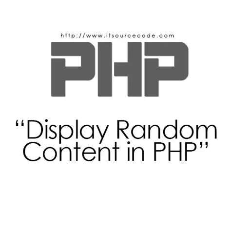 Display Random Content In Php With Source Code