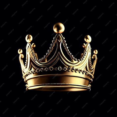 황금 왕관 3d 렌더링 프리미엄 Ai 생성 이미지