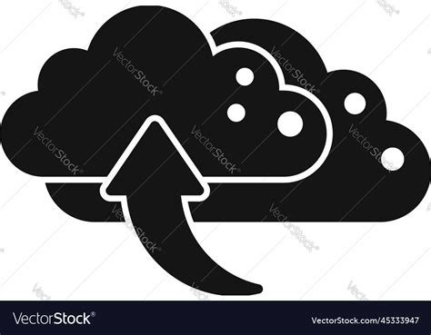 Cloud Upload Icon Simple Backup Data Royalty Free Vector