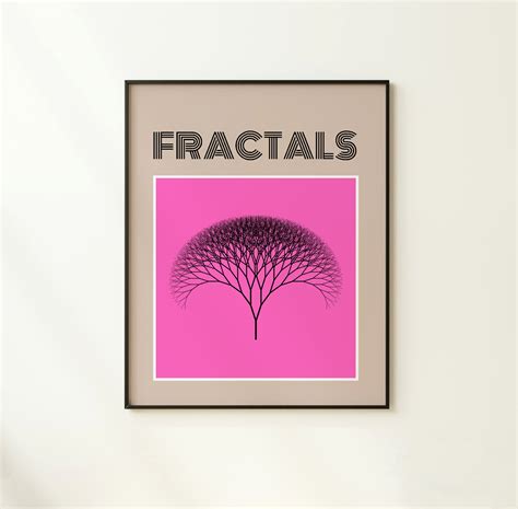 Printable Fractals Math Class Poster Funny Mathematics Classroom Wall