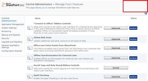 Where To Deactivate The Social Tags And Note Board Ribbon Controls Feature Notice How The