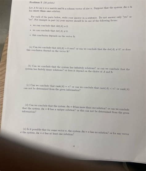 Solved Problem 5 90 Points Let A Be An N×n Matrix And B A